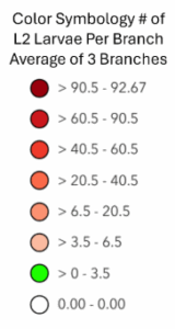2025 L2 Sampling Map Legend | Spruce Budworm